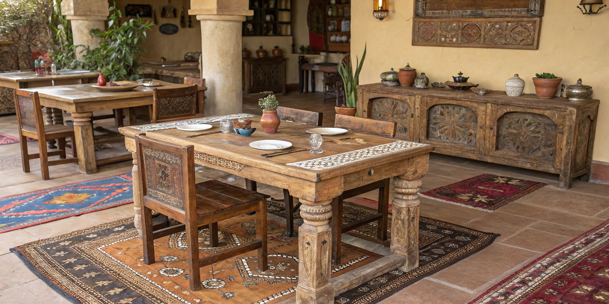 Rustic Dining Tables for Jaipur Homes | Lakdi.com