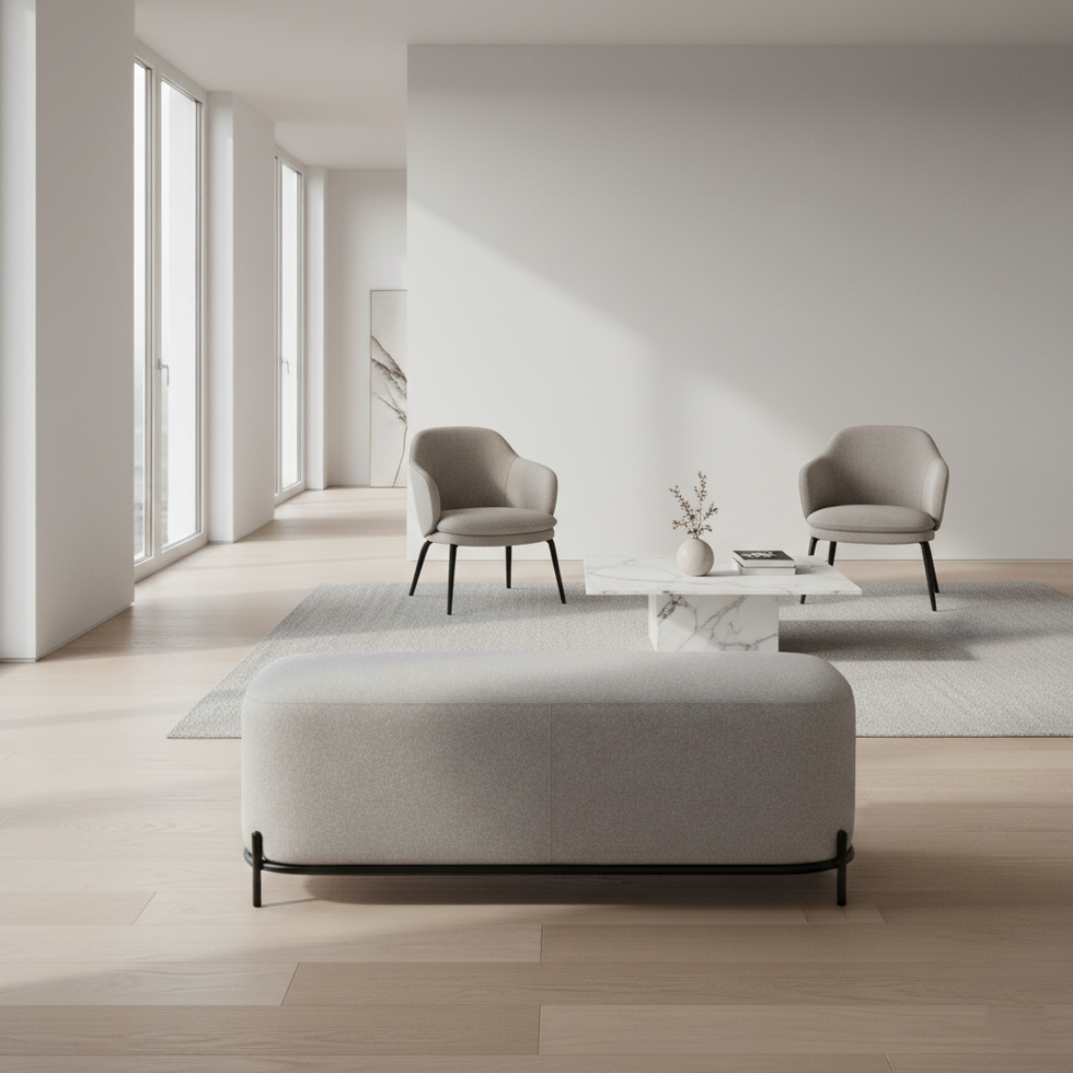 Modern Grey Ottoman & Pouf – Minimalist Seating – Lakdi.com - Furniture ...