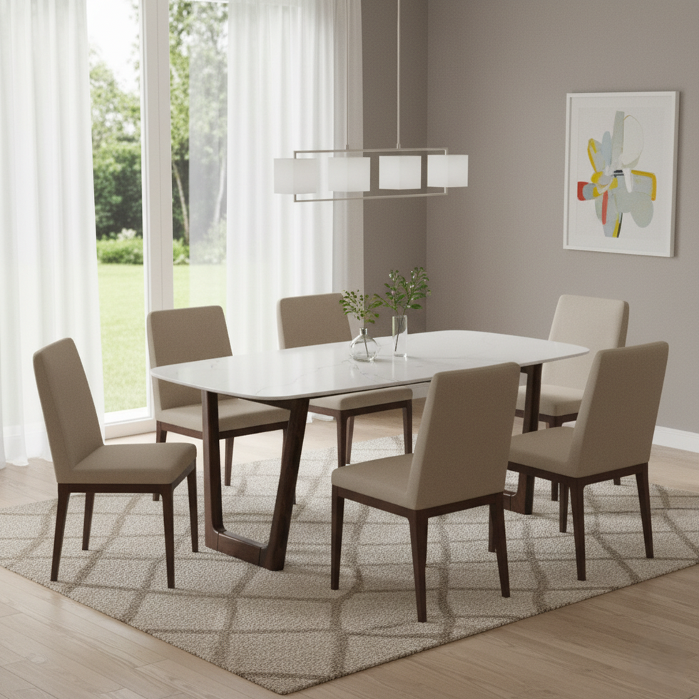 Dining Table Contemporary High Gloss Finish for Stylish Interiors and ...