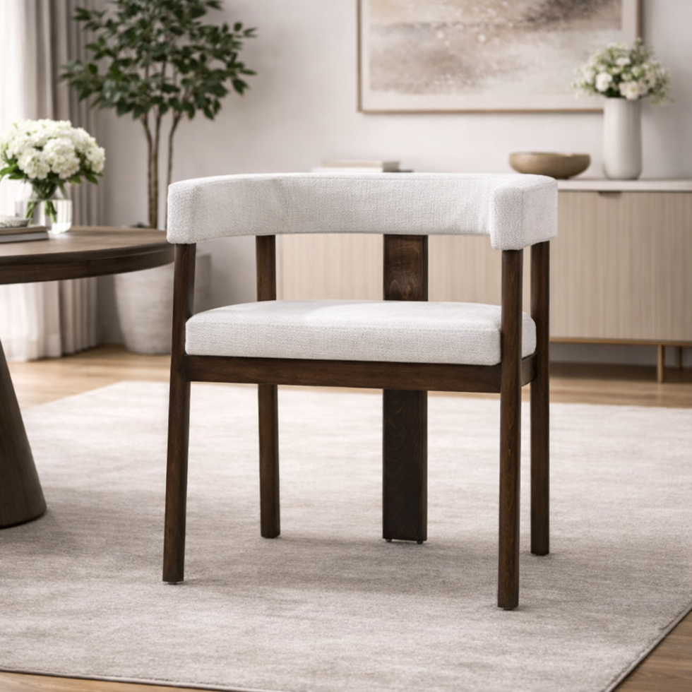 Dining Chair with Smooth Curves and Stable Construction for Dining ...