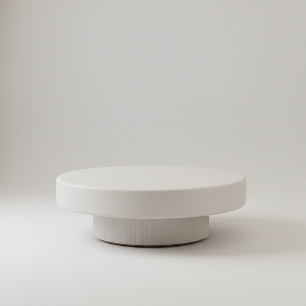Modern Round Coffee Table with Storage - White Finish – Lakdi.com ...