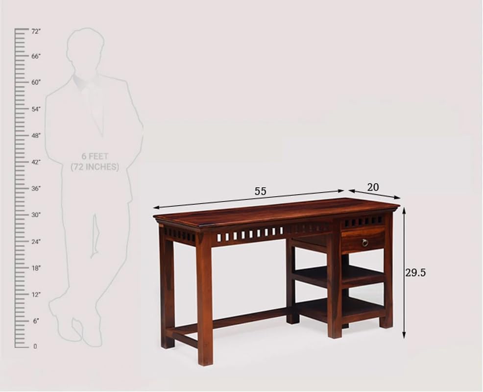 Home & Office Computer Table with Keyboard Tray and Side Drawer