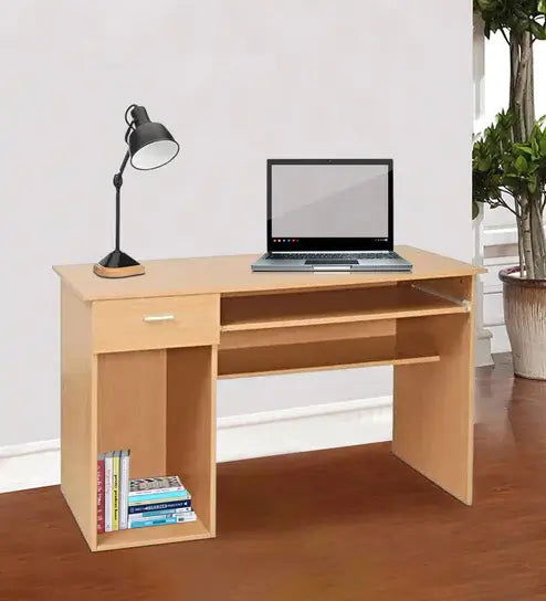 Efficient Workstation: Computer Table with Keyboard Tray Collection
