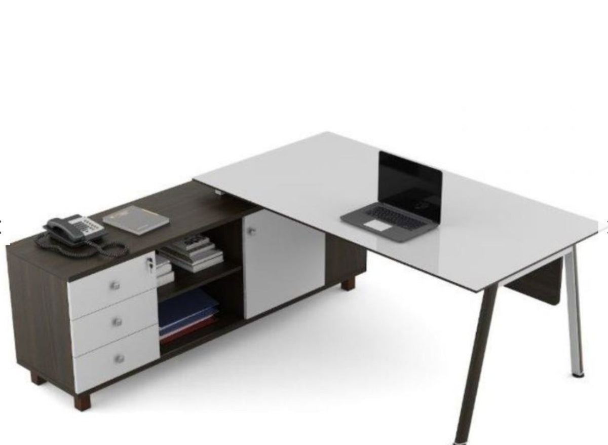 Director Table Suit with Storage Left Hand Open Shutter Material Engin