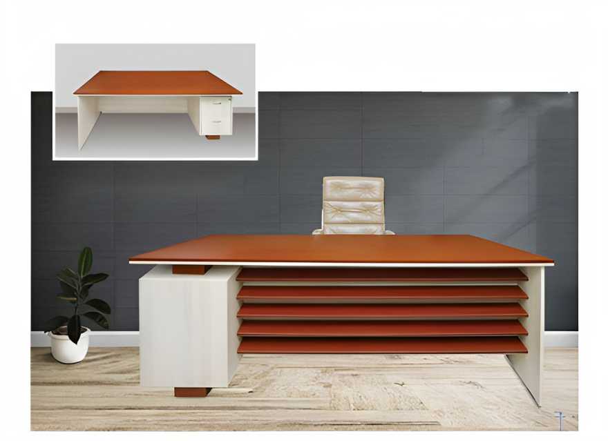 Director and Executive L Shape Office Table Made Particle Board with L