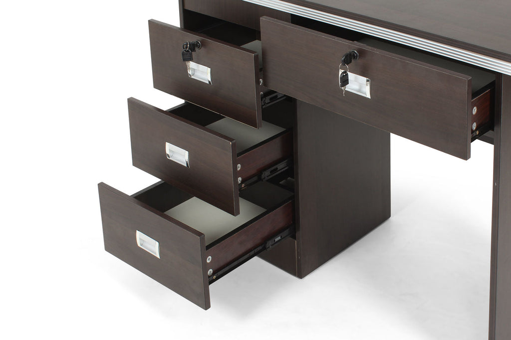 Executive Office Table with Drawer Pedestal & Modesty Panel