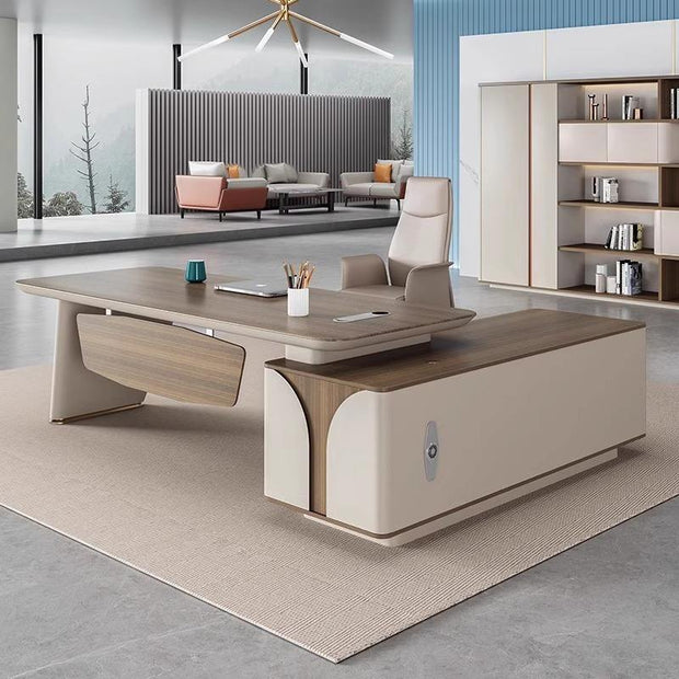 Luxury Modern Director Table with Curved Base | Executive Desk – Lakdi ...