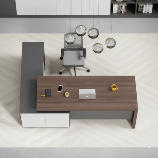 Modern Executive Director Table with Side Storage Unit – Lakdi.com ...