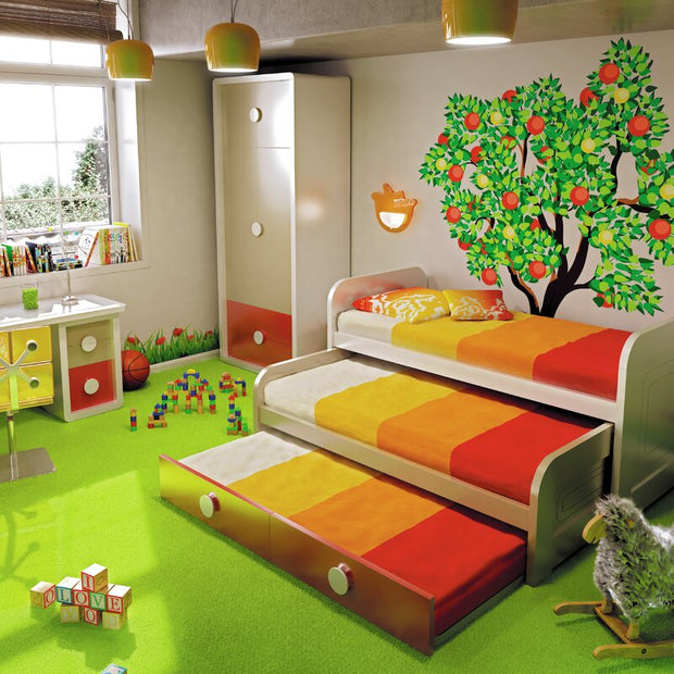 Modern Triple Wooden Bunk Bed for Kids – Lakdi.com - Furniture ...