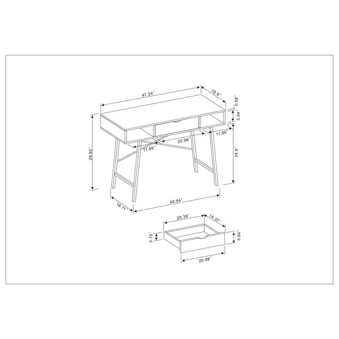 Office Computer Table in Laminated Board Top – Lakdi.com - Furniture ...