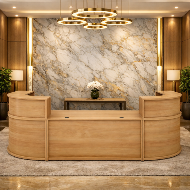 Reception Table for Office U Shape Stylish Design Made in MDF with Lam ...