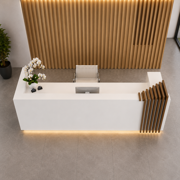 Contemporary Reception Desk Counter for Premium Office Spaces – Lakdi ...