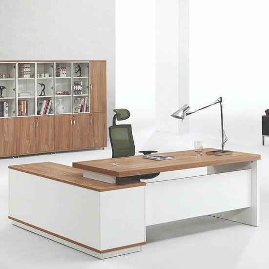 Director Table in Prelaminated Particle Board 3 Drawers and Open Space