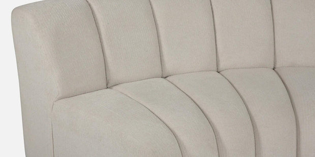 Boucle Fabric 4 Seater Curve Shaped Sofa in Off White Colour – Lakdi ...